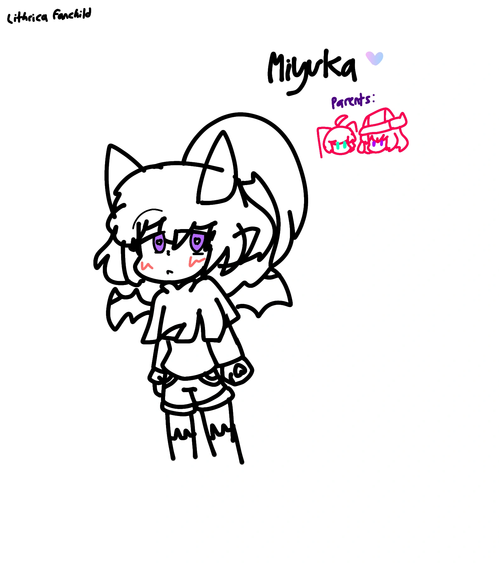 Drew this little fanchild of Lith x Cherica | Fandom