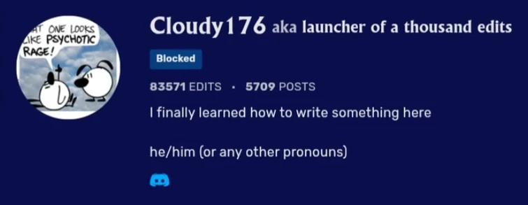 Announcement: We will have a re-vote regarding Cloudy176's administrative rights. | Fandom