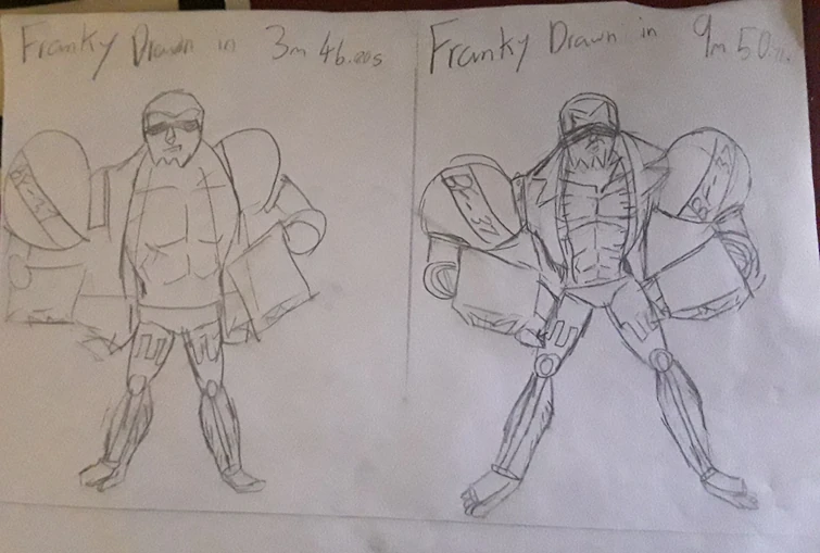 Drawing anime characters as fast as I can vs actually taking time to ...