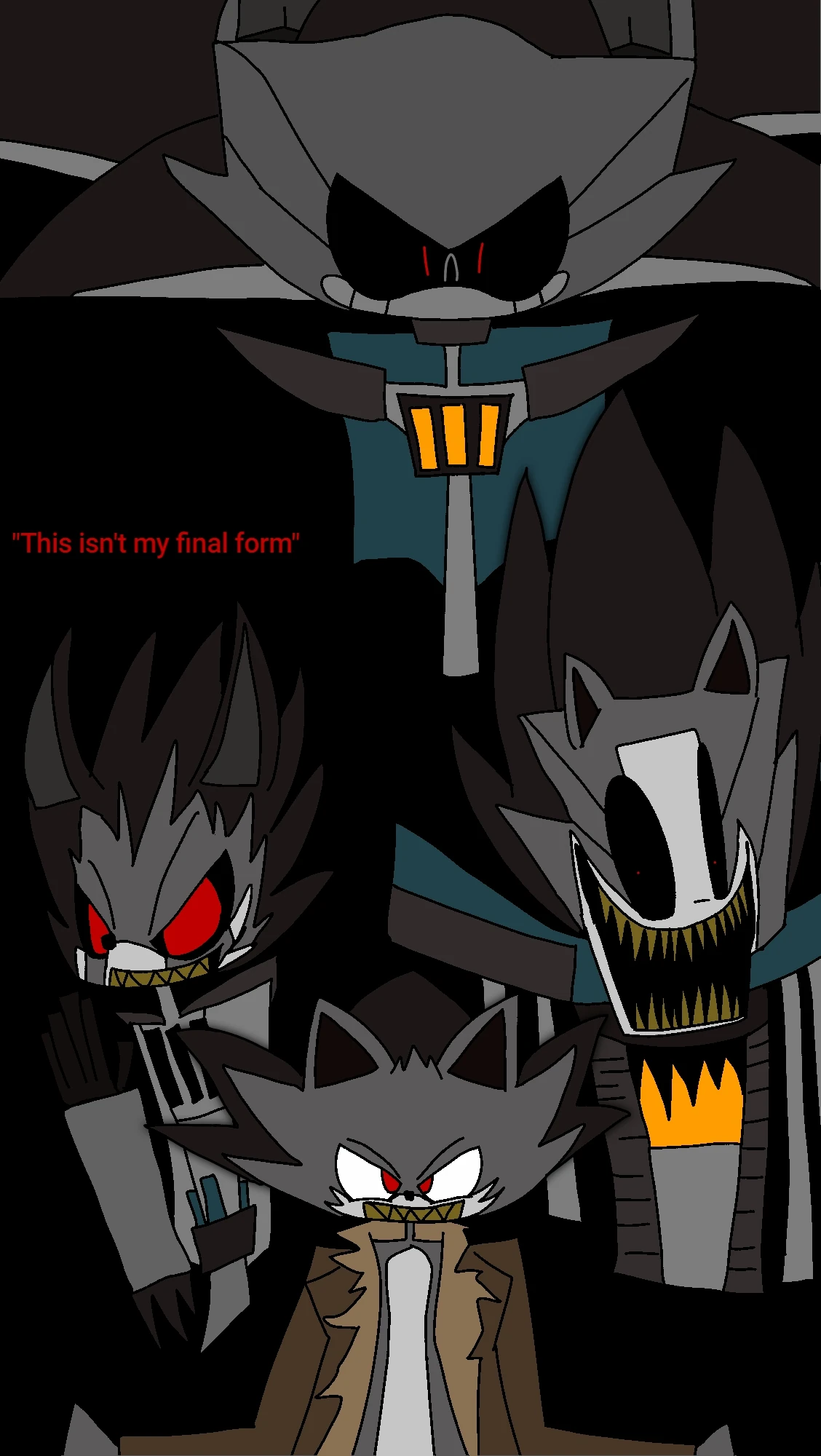 Metal Sonic MK2's 3 stages | Fandom