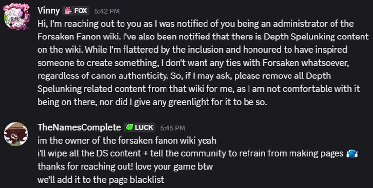 Regarding Depth Spelunking content on the Wiki. | Fandom