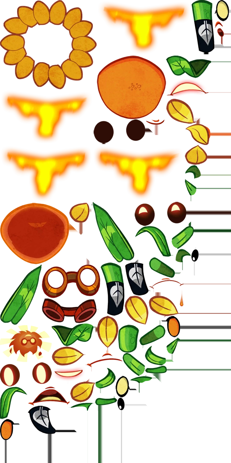 some pvzh plant hero sprite sheets | Fandom