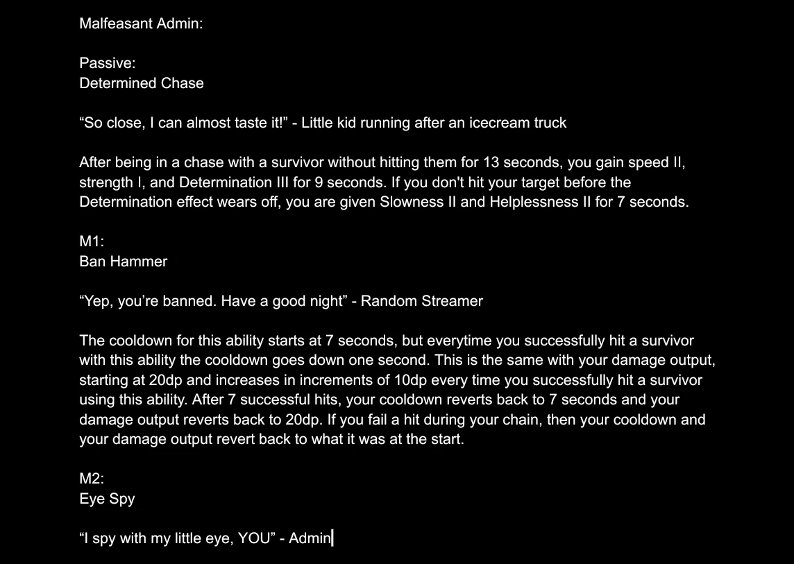 Here's my fanmade killer, Malfeasant Admin (WIP) | Fandom