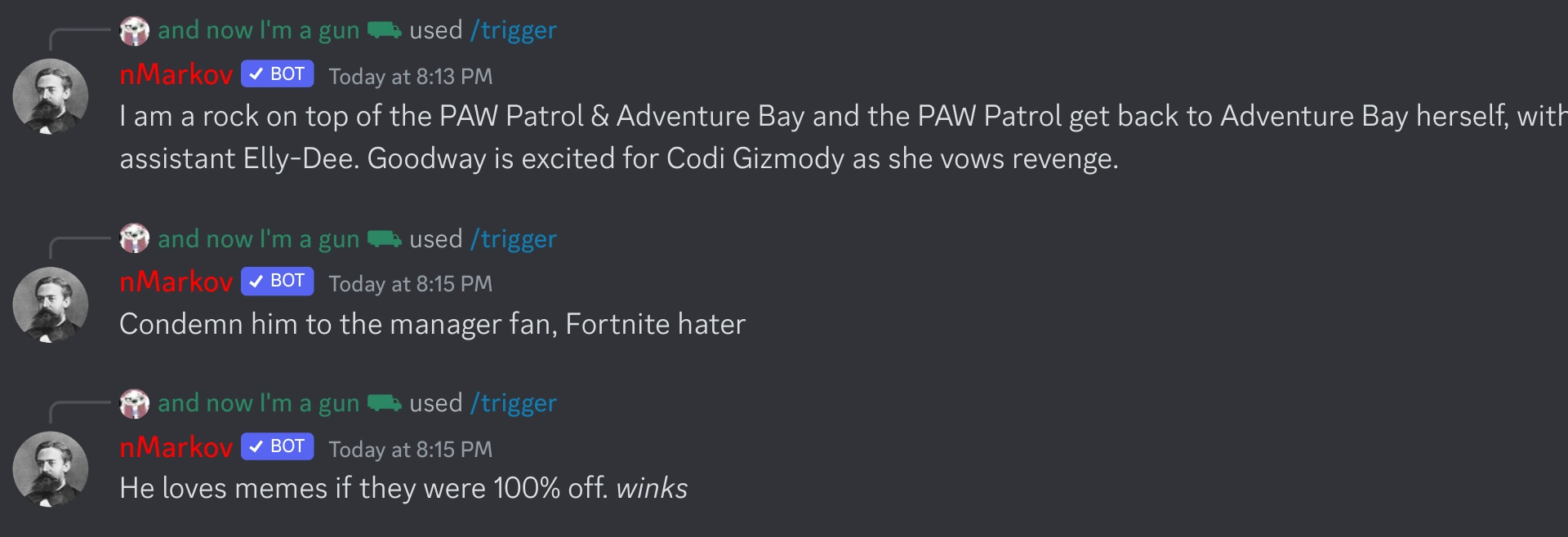 nMarkov is something alright... | Fandom