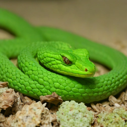 A traffic green atheris hispida snake. 🐍 | Fandom