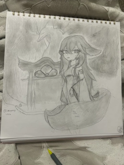 same miko drawing just added some stuff to it | Fandom