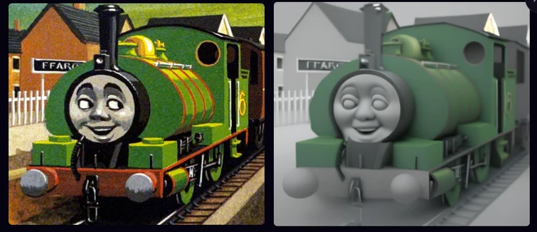 AI makes RWS Percy look cursed with the prompt "Make it into LEGO" | Fandom