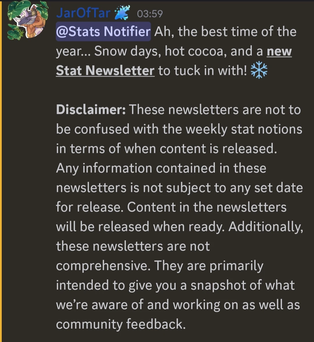 Stat Newsletter! ^^ | Fandom