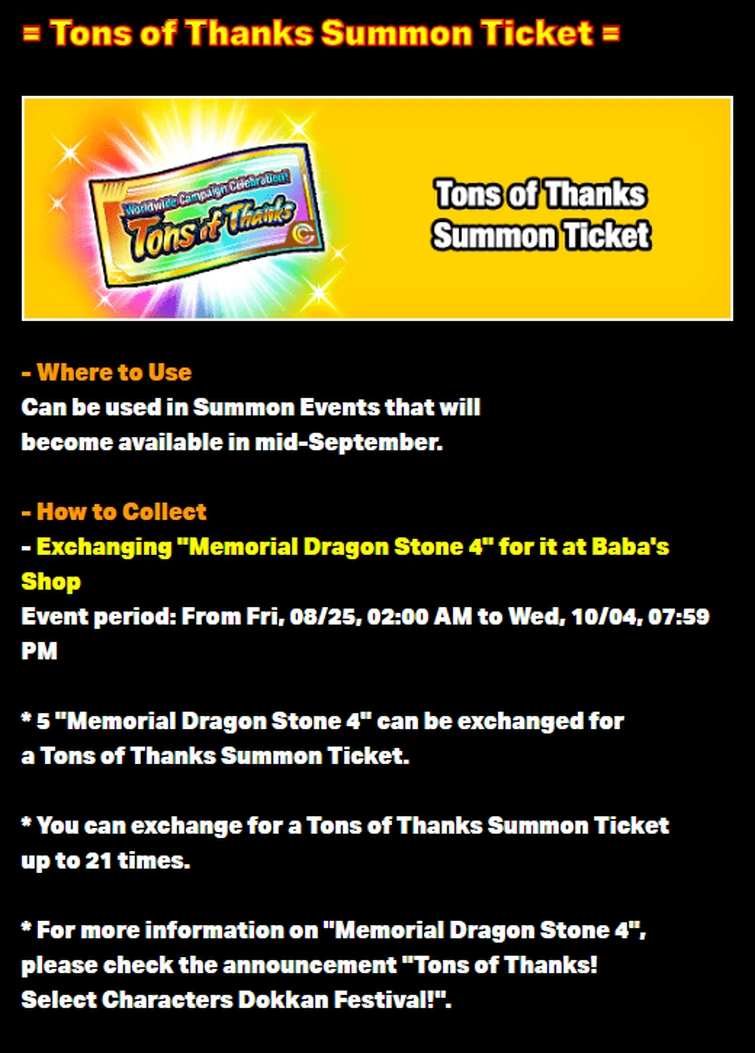 Tons of thanks tickets? | Fandom