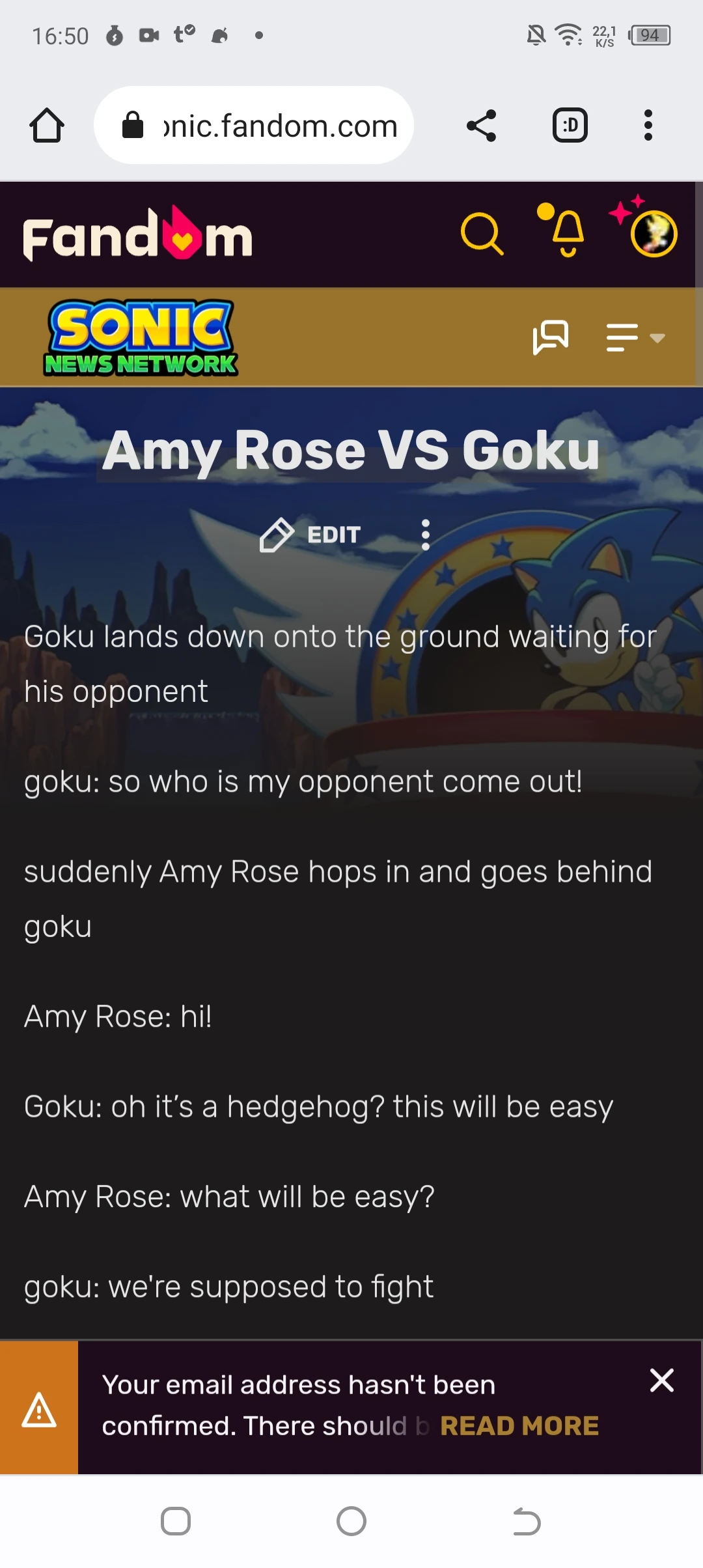 Amy rose vs Goku page?!?! | Fandom
