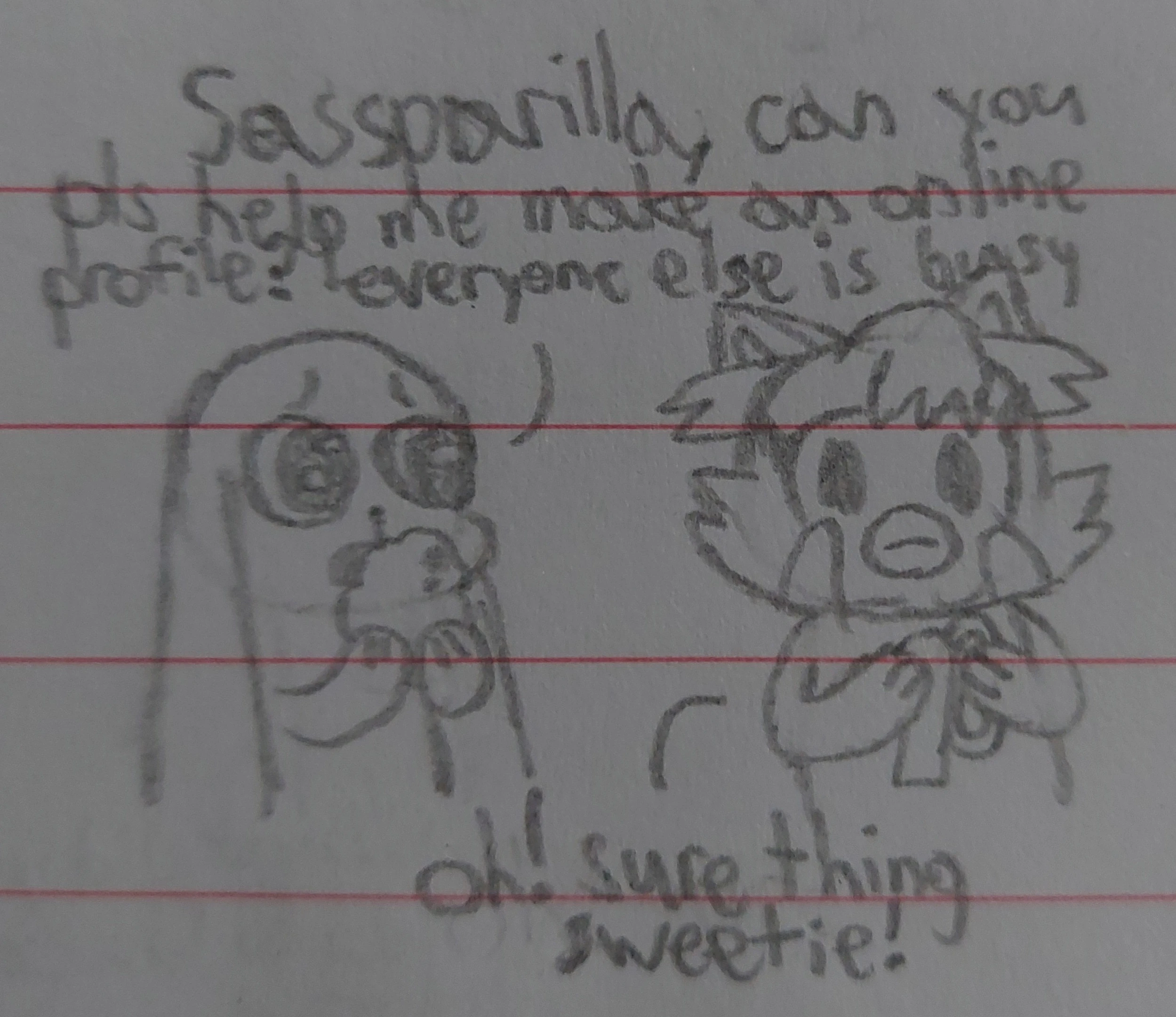 Chikn asks Sassparilla for some help | Fandom