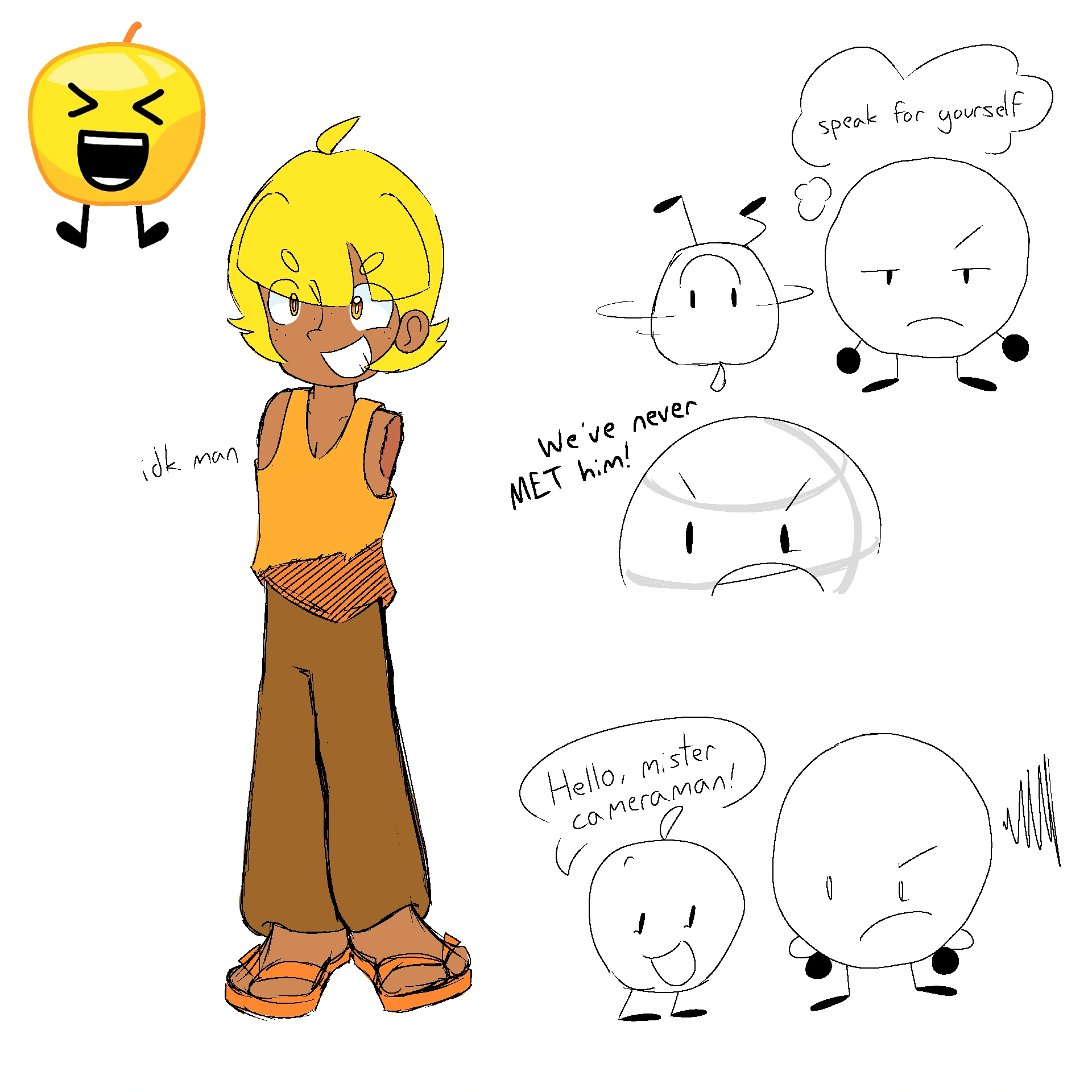 Headcanon: Snowball was the cameraman for BFDI Mini and it legitimately ...