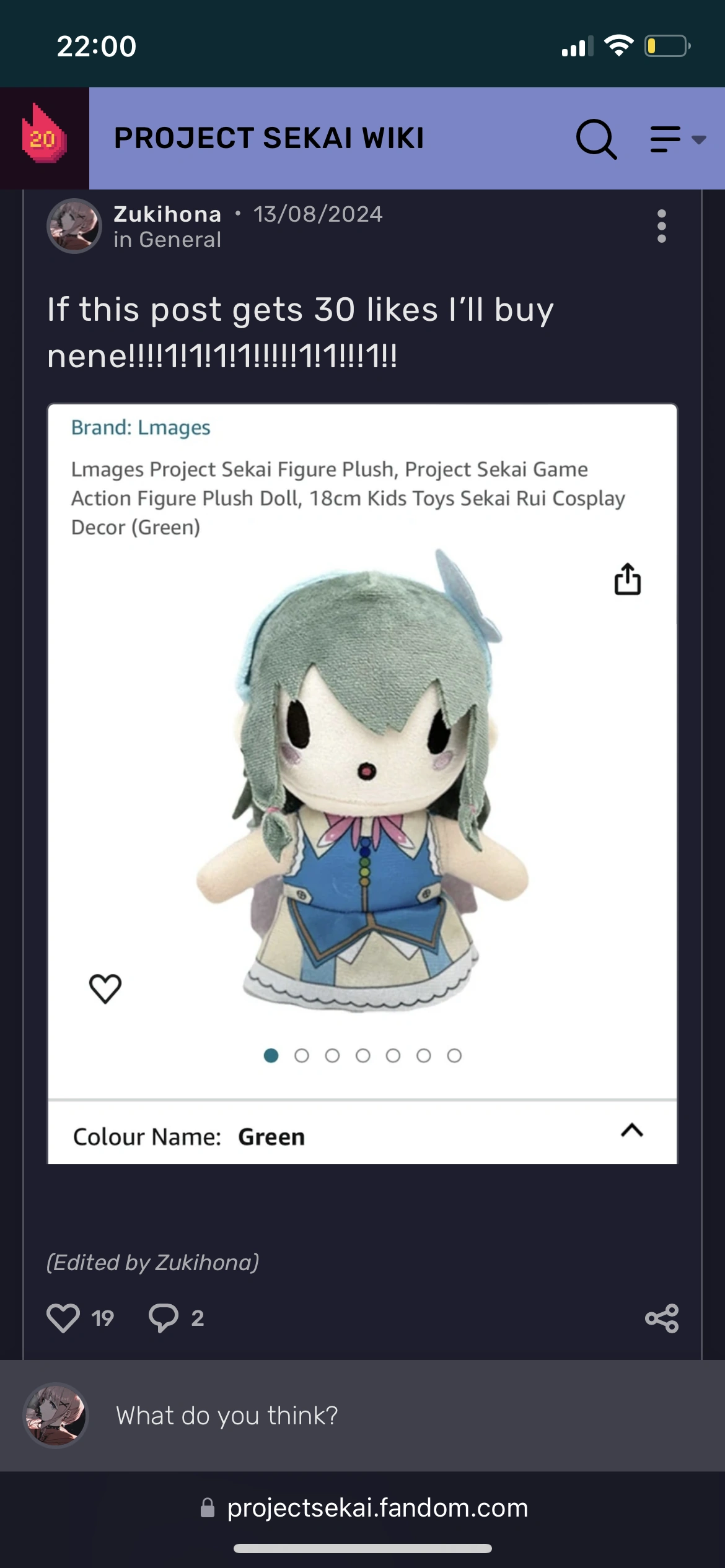 Should I still (try to) buy bootleg green aka nene | Fandom