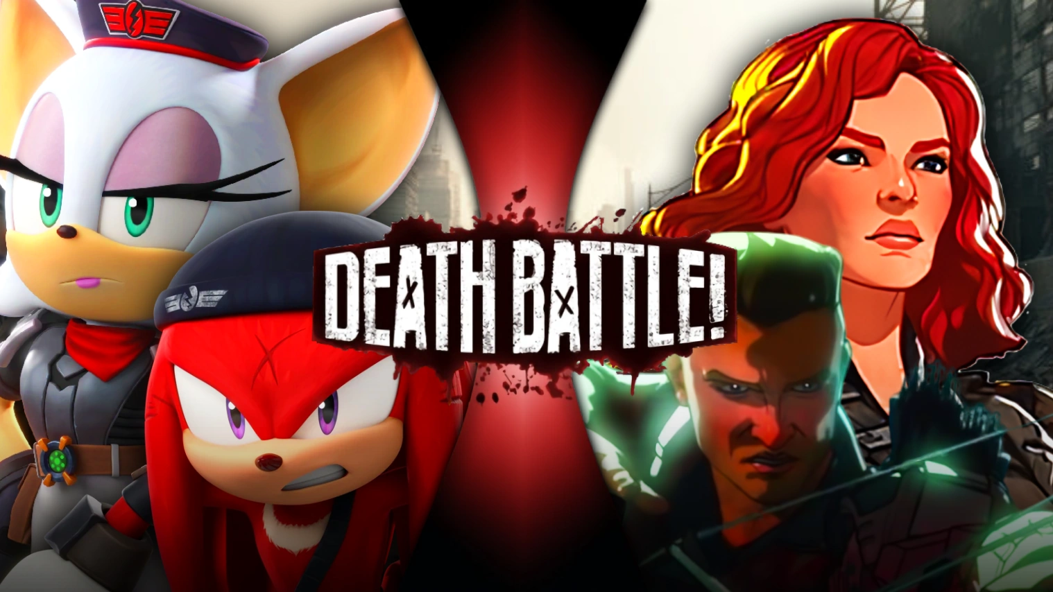 Rebel Rouge and Knuckles vs Apocalypse Black Widow and Hawkeye (Sonic ...