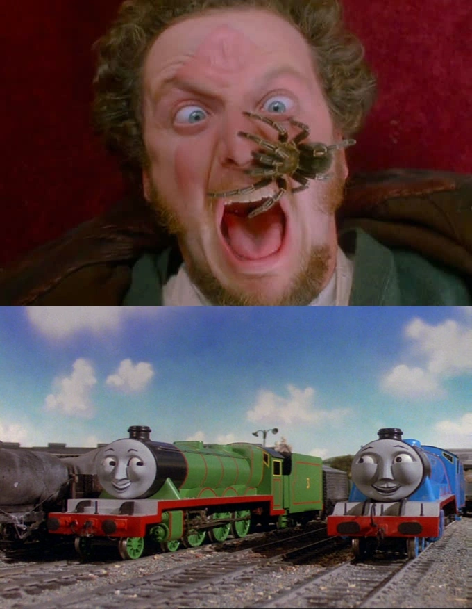 Henry and Gordon laughing at Marv screaming over a tarantula | Fandom