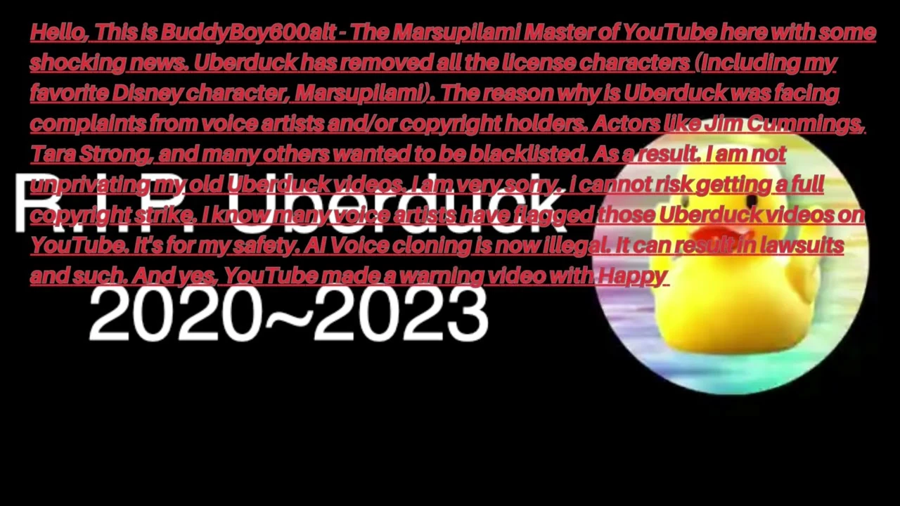 I won't be unprivating my Uberduck videos anytime soon. | Fandom