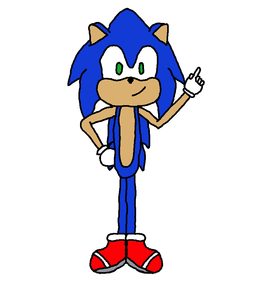 I got bored, so I drew Sonic. | Fandom