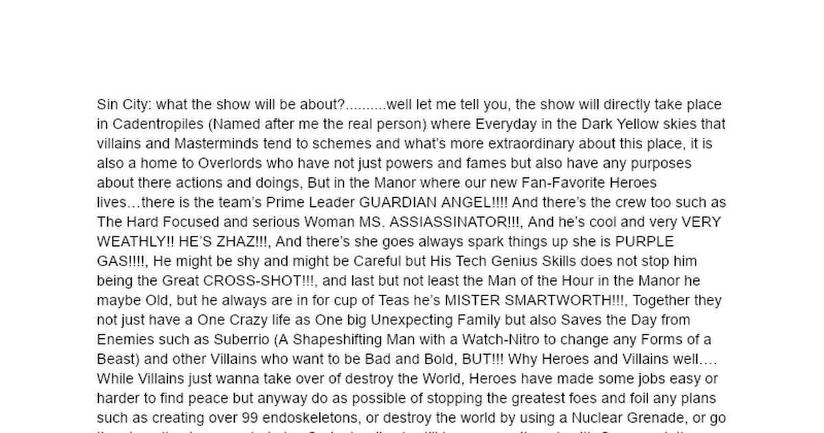 SOME DETAILS ABOUT LEARNING MORE ABOUT THE SIN CITY SERIES!! | Fandom