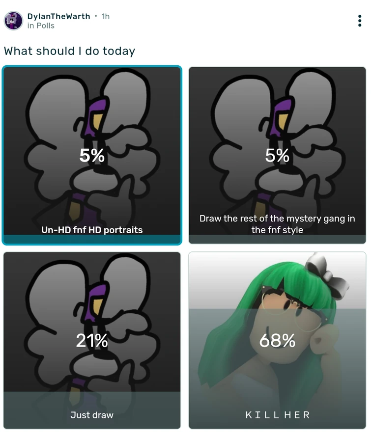 The 4th Option was a literal joke lol, but its nice to see the fnf ...