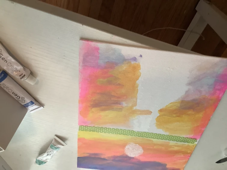 I am making a sunset painting | Fandom