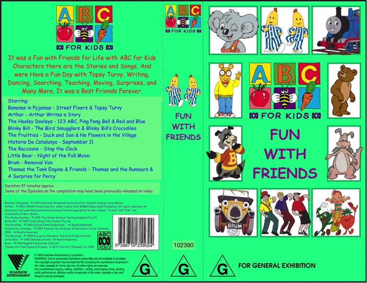 ABC For Kids - Fun with Friends 1999 Australian VHS | Fandom