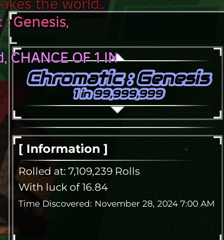 chromatic genesis raw roll | Fandom