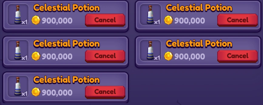 Selling x5 Celestial Potions! | Fandom