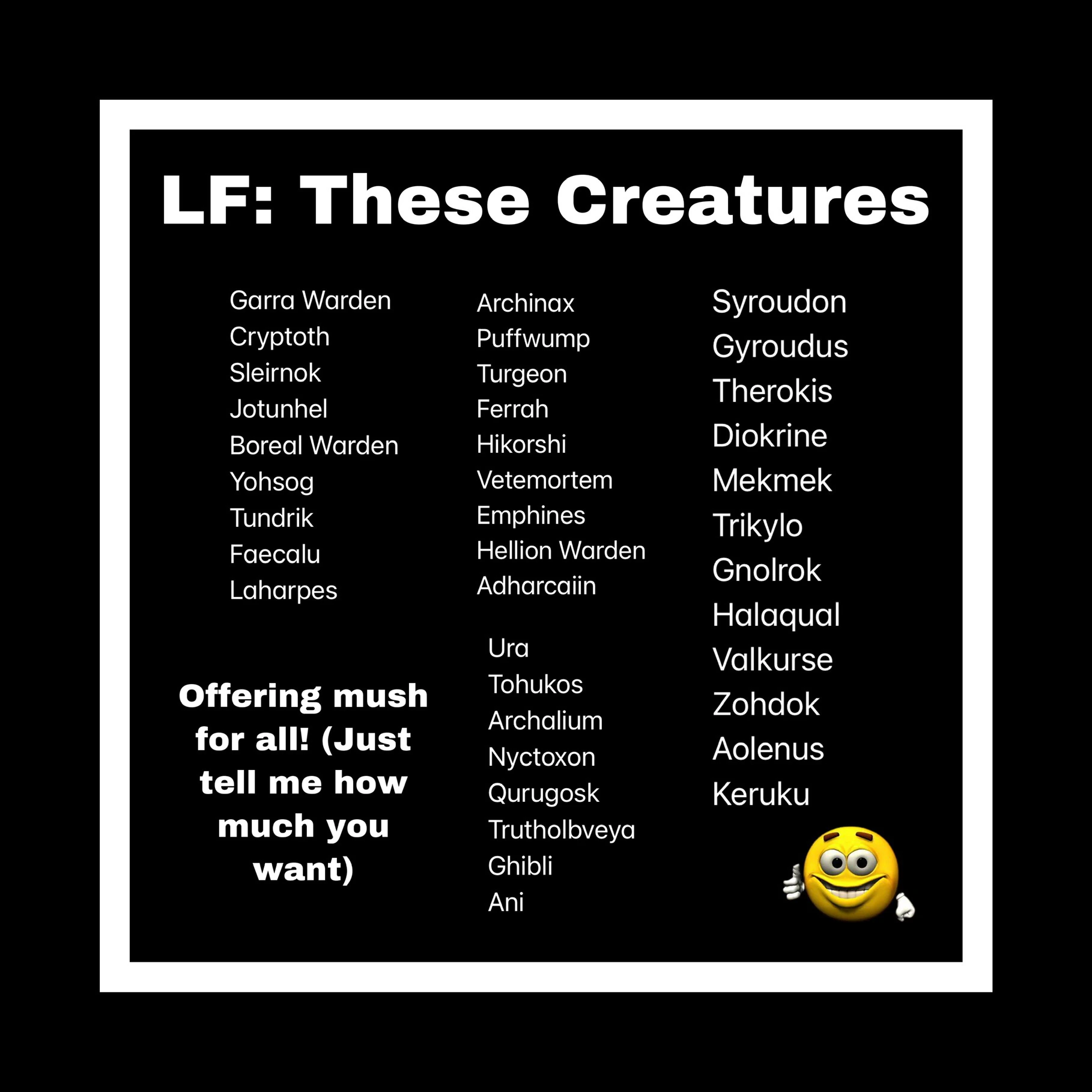 LF: These Creatures | Fandom
