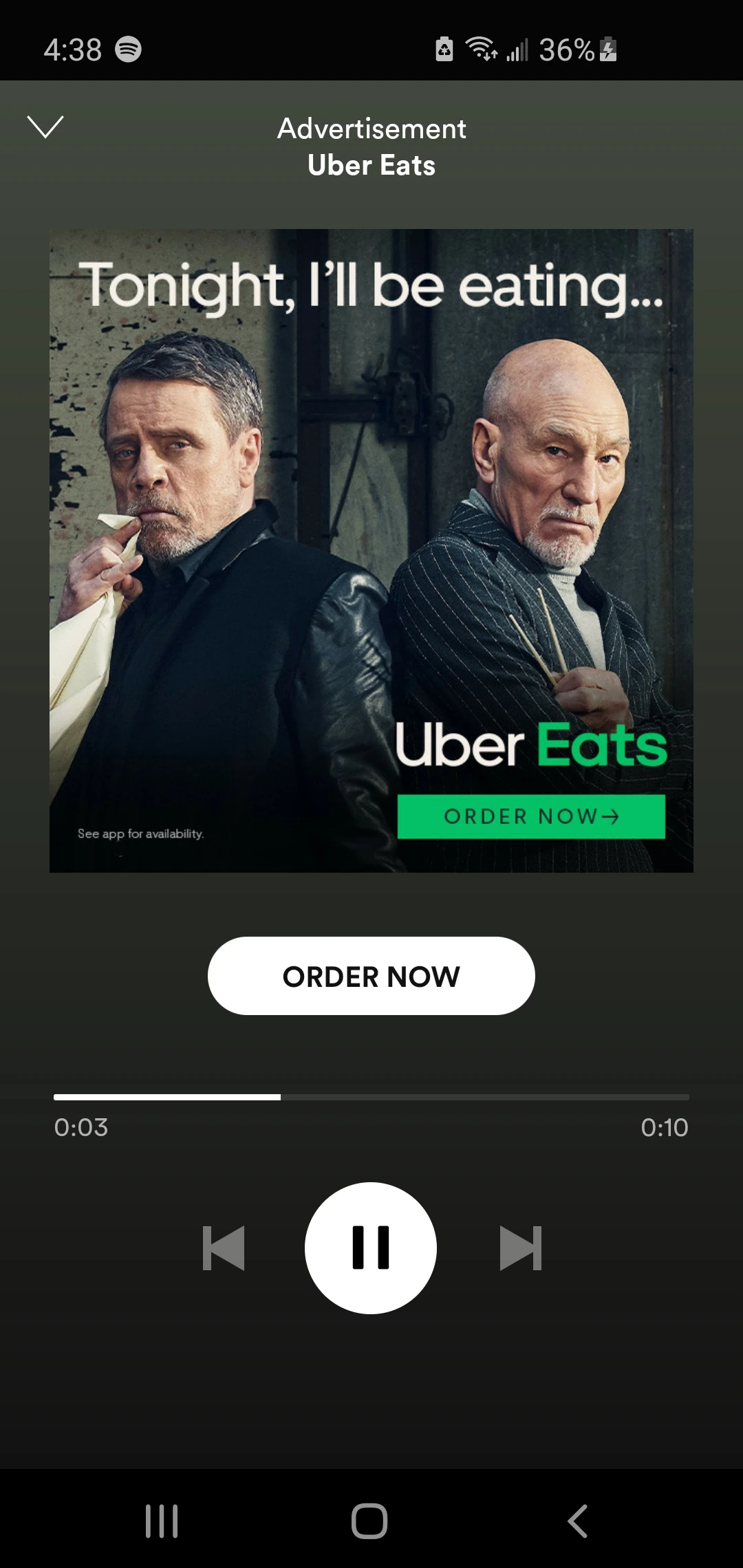 Anyone seen the new uber eats commerical with mark hammil? | Fandom