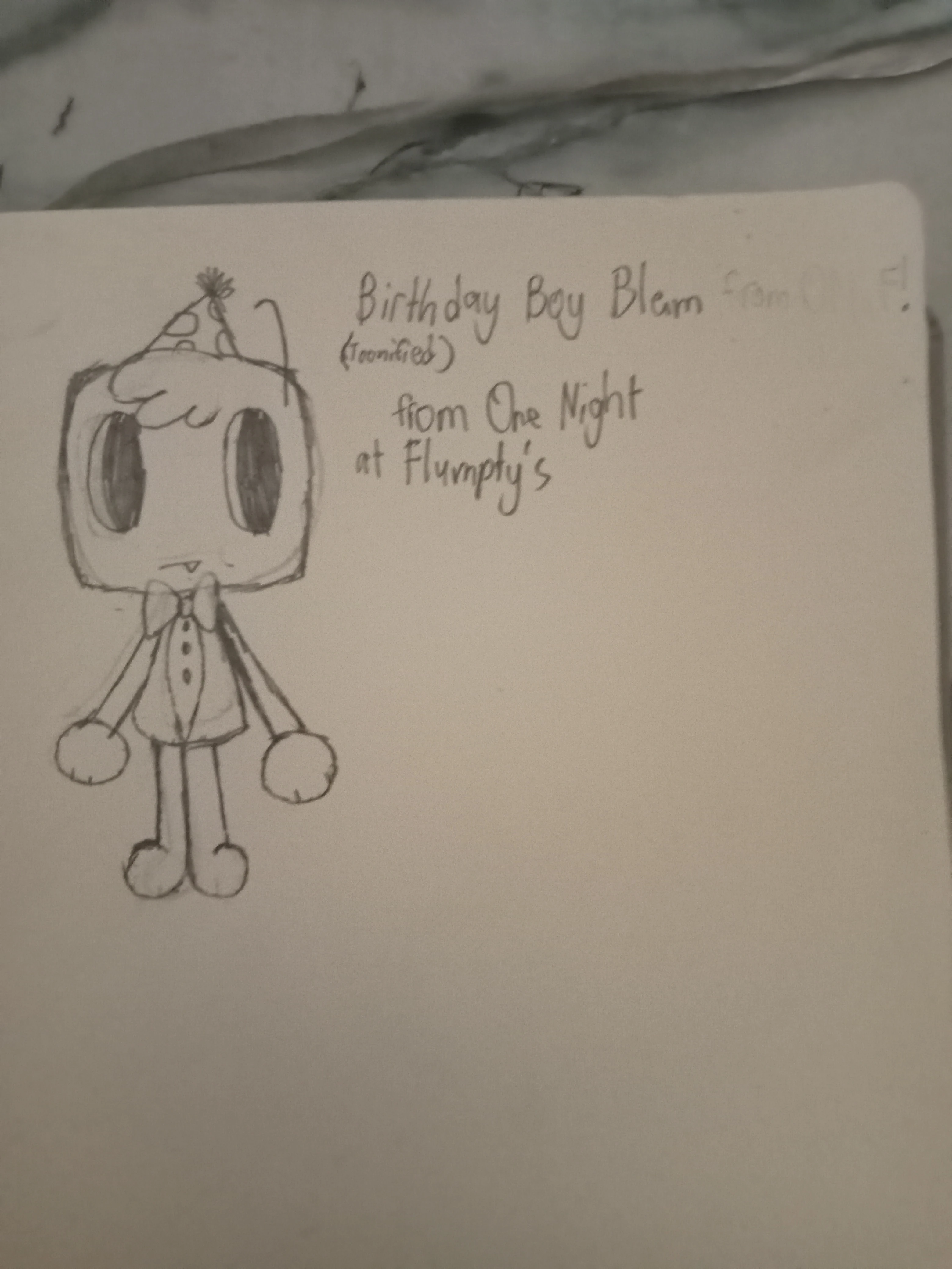 Hi to the ONaF community *transforms your B'day Boy Blam into a DW ...