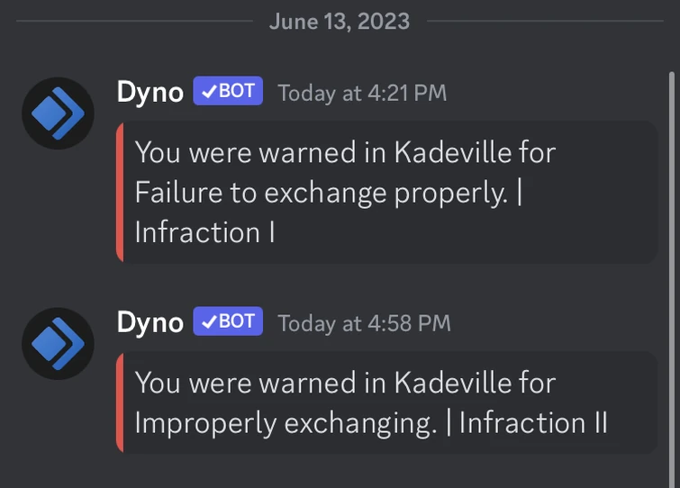 I’ve already got infracted twice in kadeville due to some bullshit rule ...