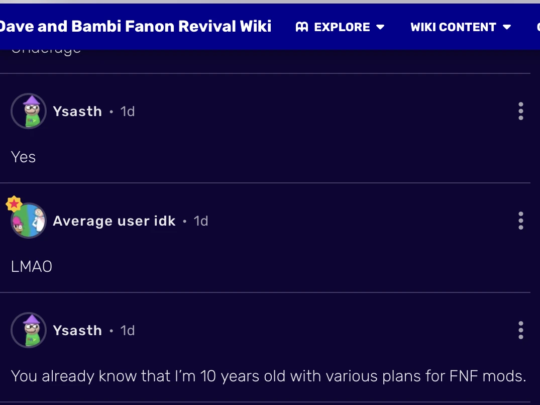 Cursed Underage User speaking with good grammar. | Fandom