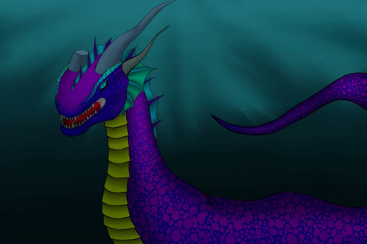 A underwater serpent CoS creature concept (this took 29 hours pls look ...
