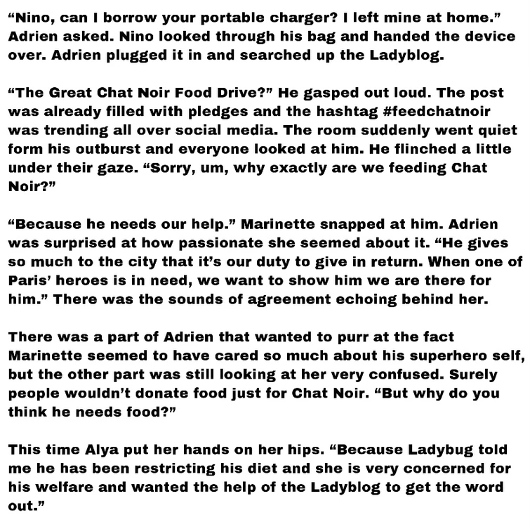 “The Great Chat Noir Food Drive” Part 3 of 3 | Fandom
