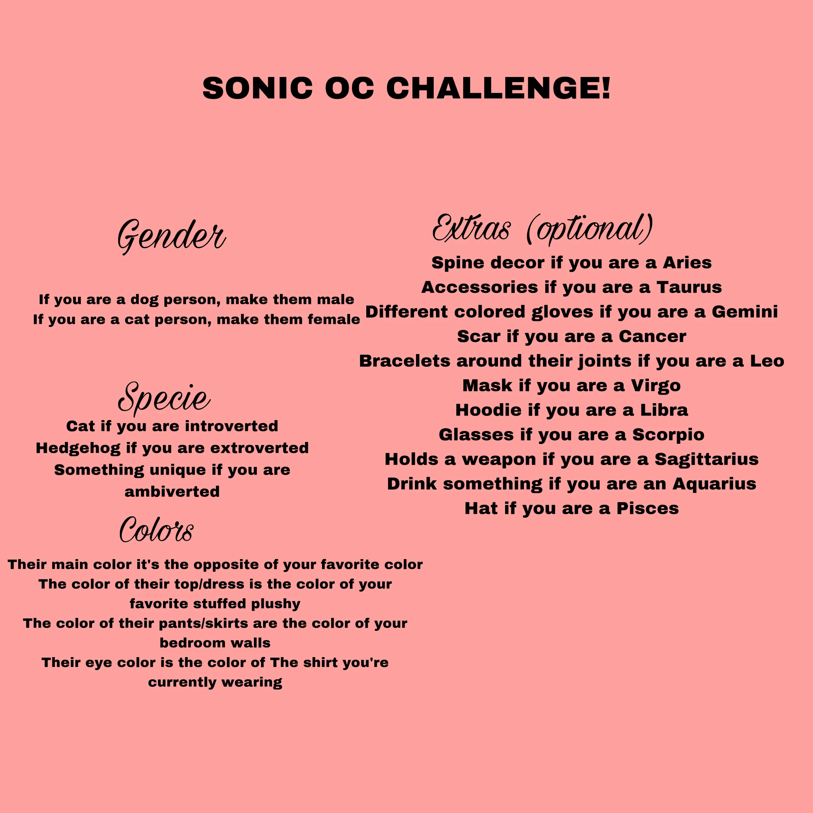The sonic OC challenge! (Created by me) | Fandom