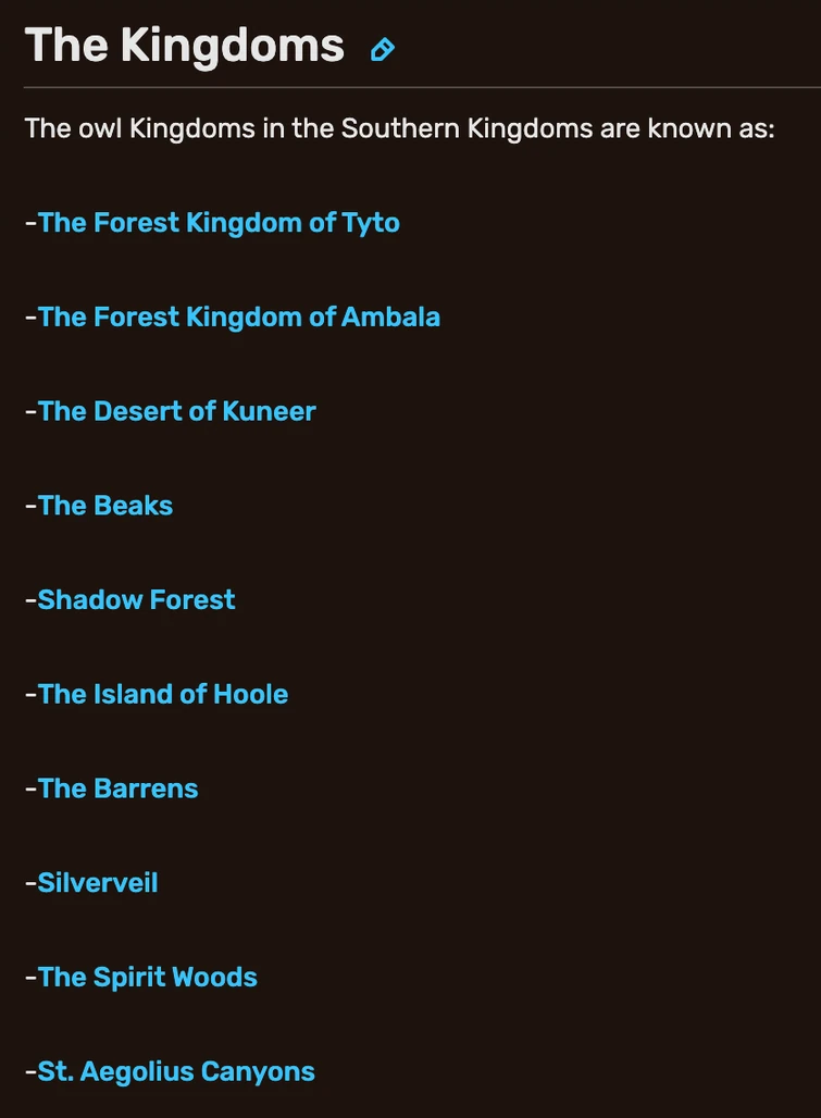 The 6 owl kingdoms, what did it refers to? | Fandom