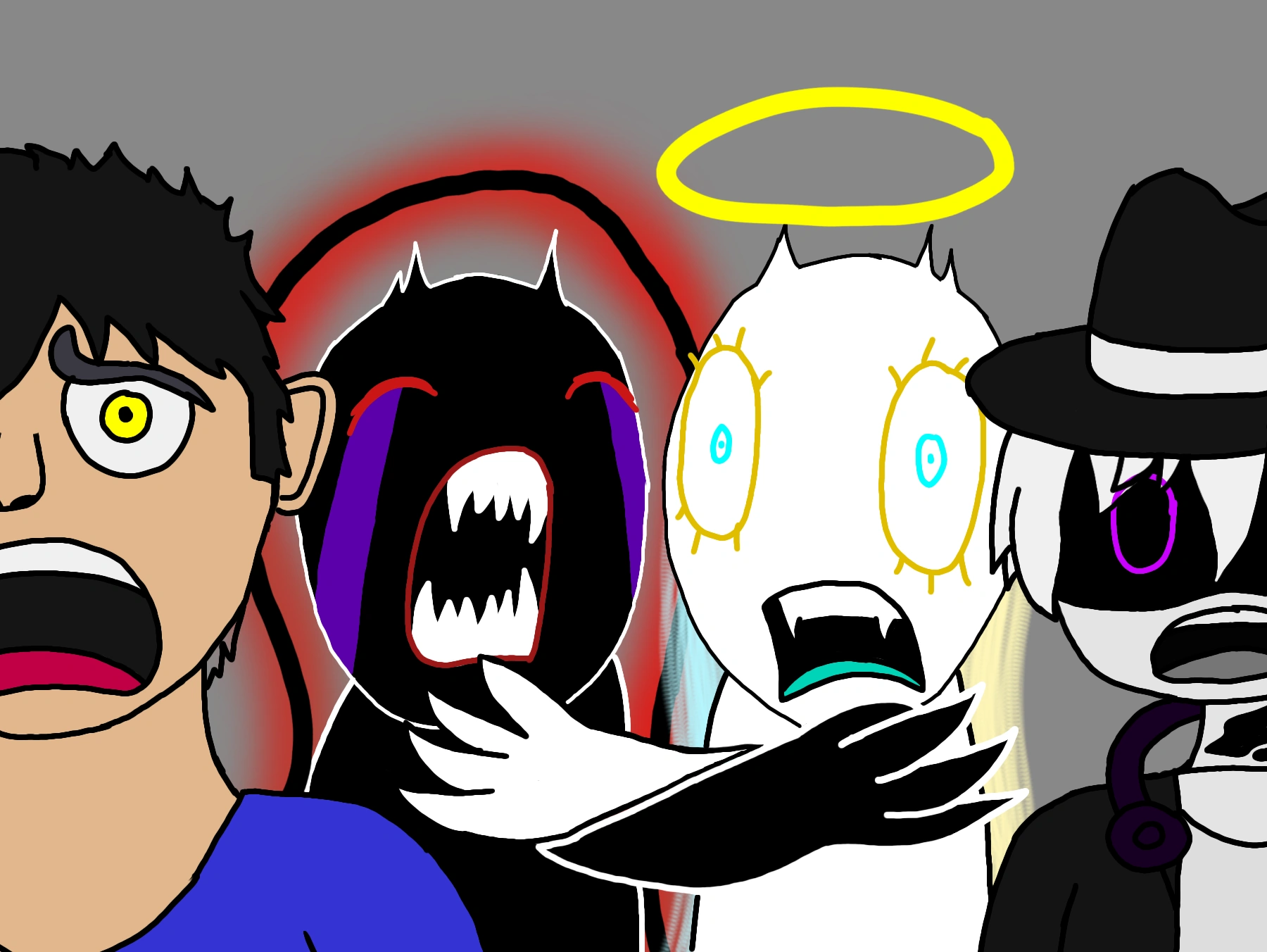 A meme art I've made with 4 of my OCs | Fandom