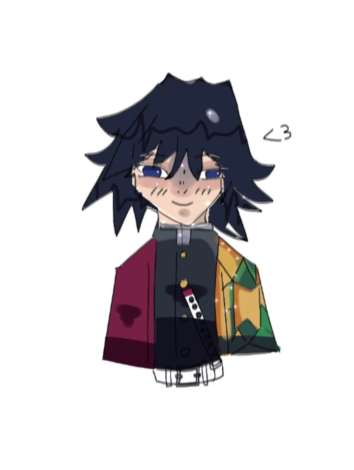 I drew giyu smiling | Fandom