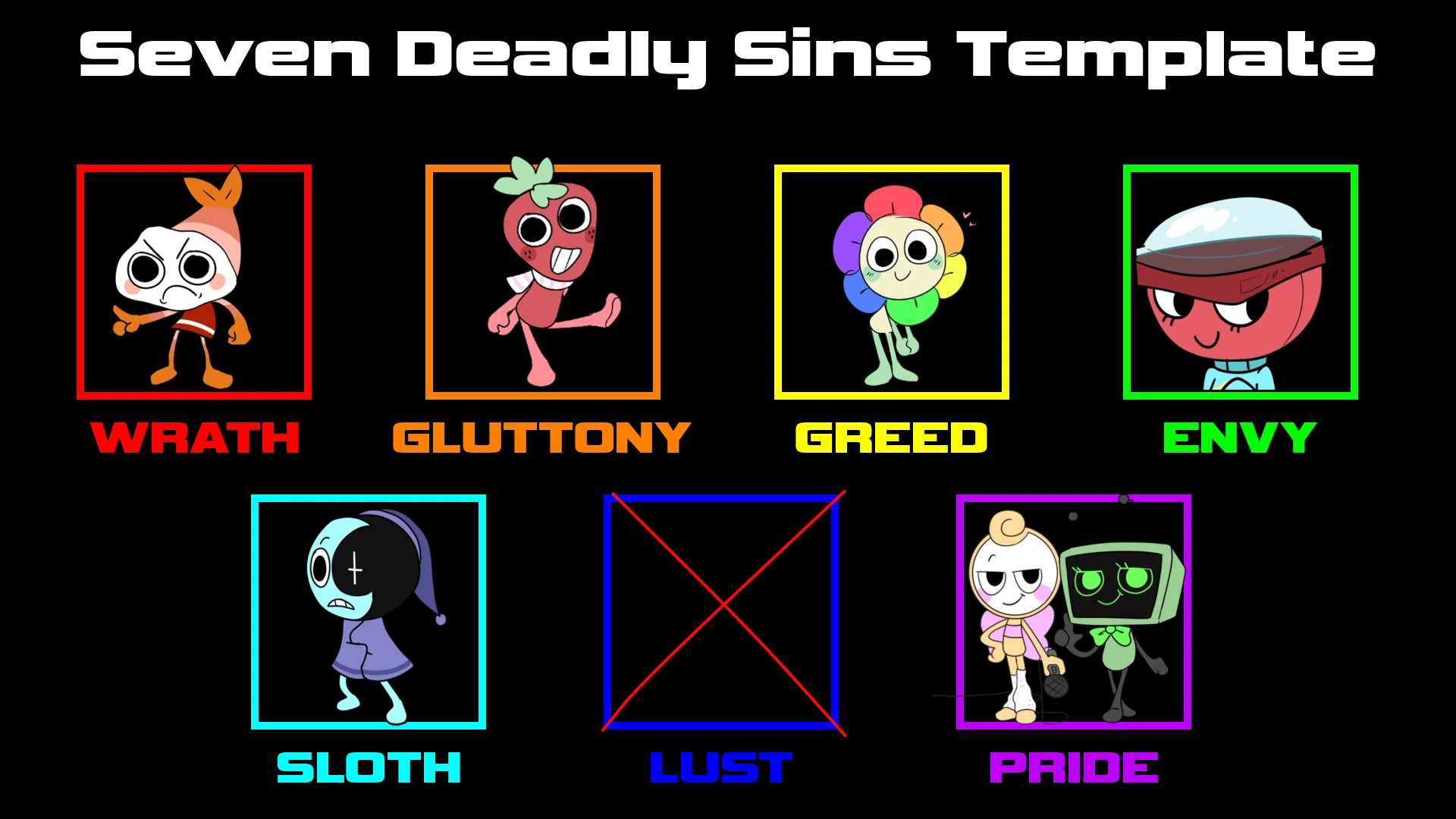 The 7 deadly sins as dandy’s world characters | Fandom