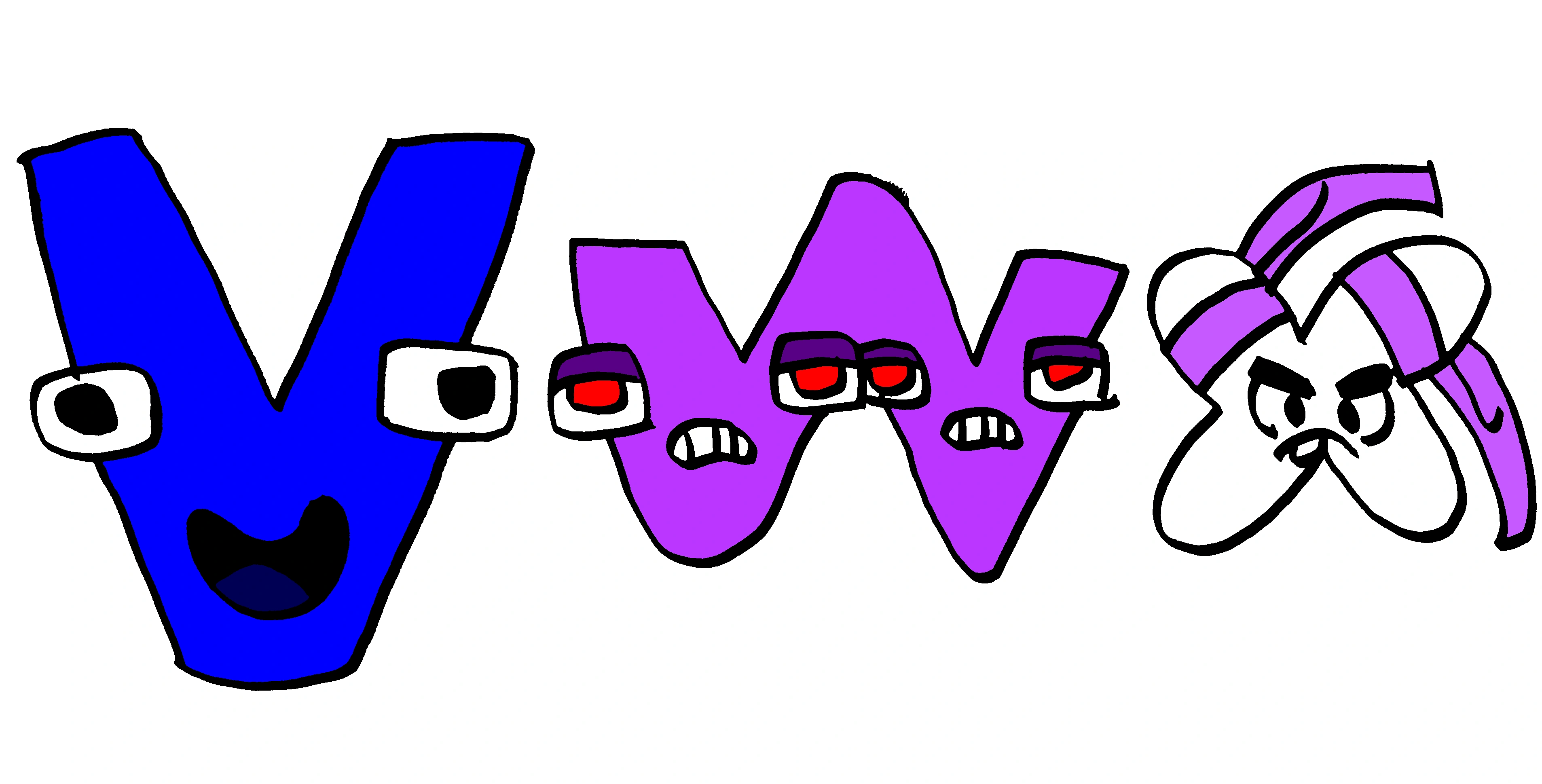 My drawing of V, W and X | Fandom