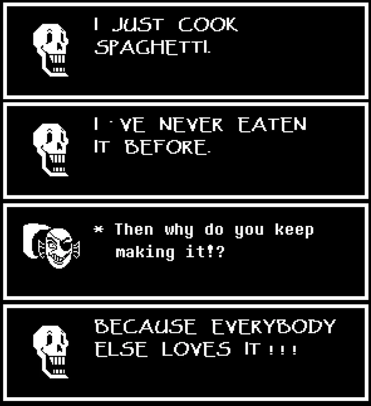 Papyrus Undertale's actual (canon) favorite food | Fandom