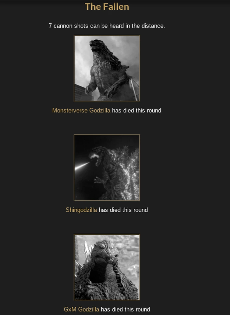 Hunger games but with different Godzilla incarnations | Fandom