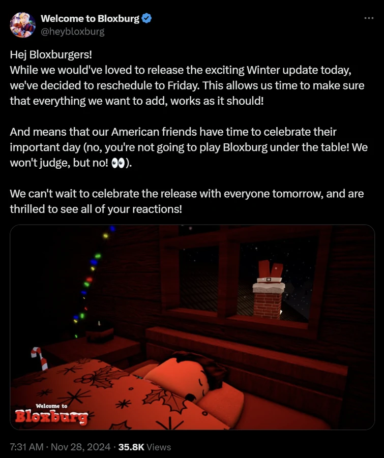 Release Date Change - Christmas 2024 Event 🎄 | Fandom