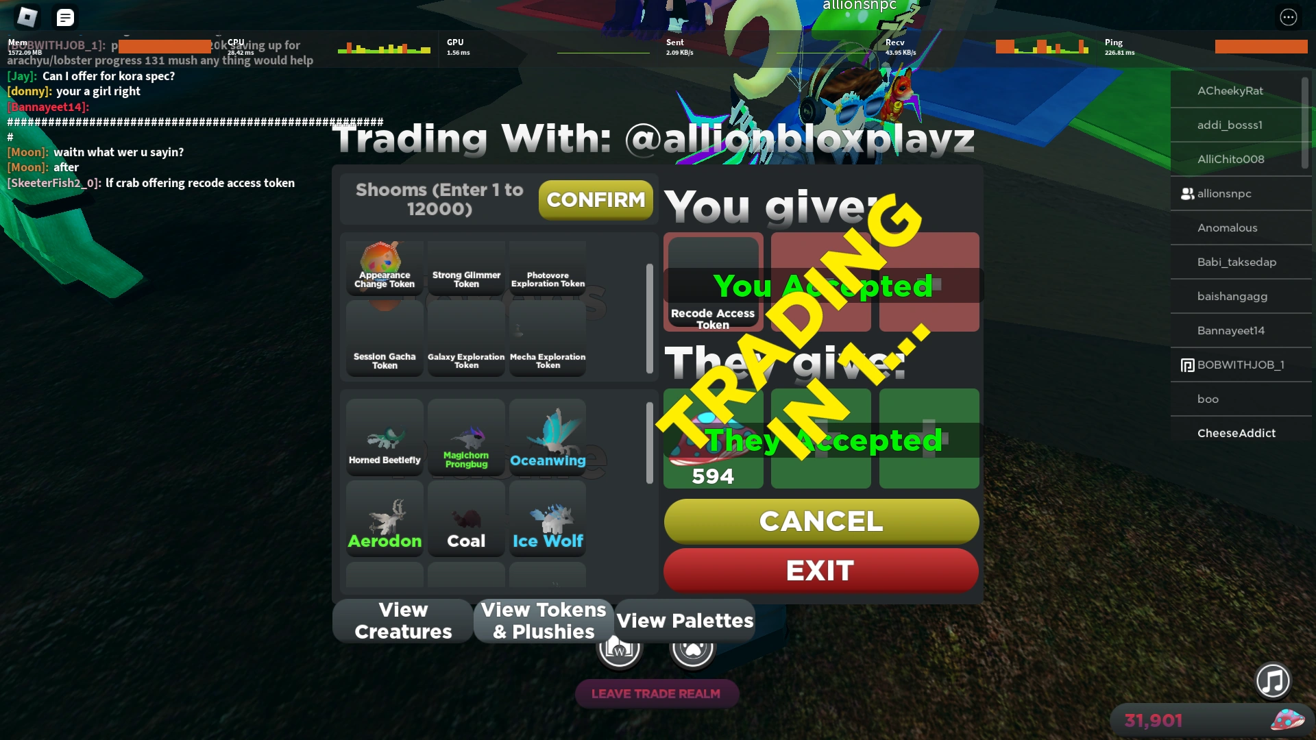 Gave my brother a recode token so he can play recode as well | Fandom