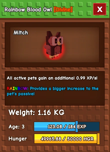 My Blood Owl now is Rainbow | Fandom