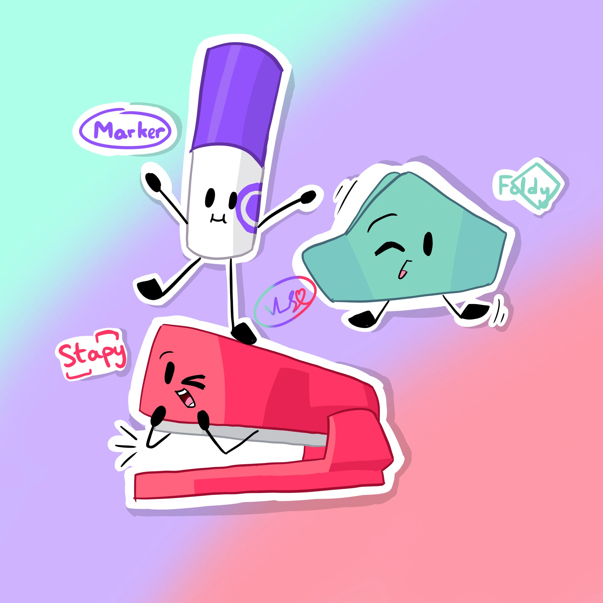 Da lil trio thing (Marker, Stapy, Foldy) | Fandom