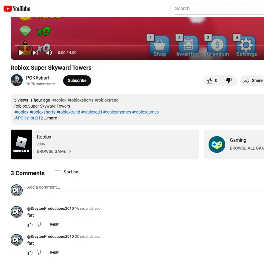 It feels like when there's a user with a roblox related pfp, they do ...