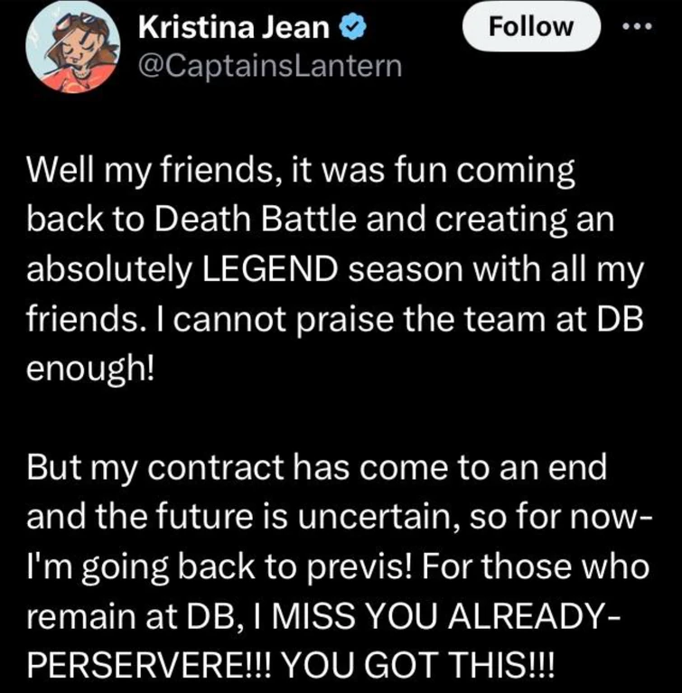 Just saw notable Death Battle animators and writers have been fired/put ...