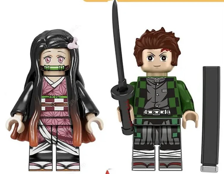 LEGO tanjiro and nezuko in white background | Fandom