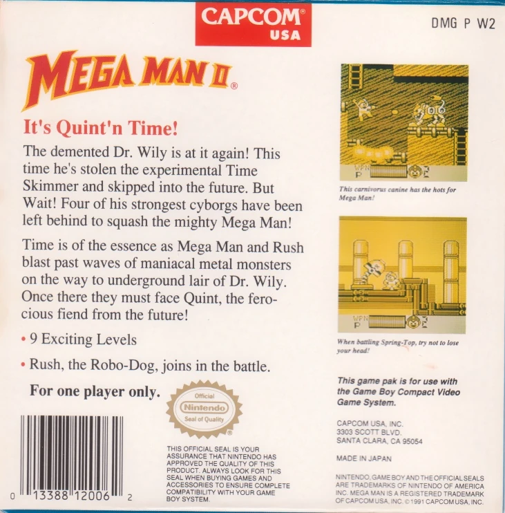 I'd joke about how my favorite part of Mega Man II is when quint said ...